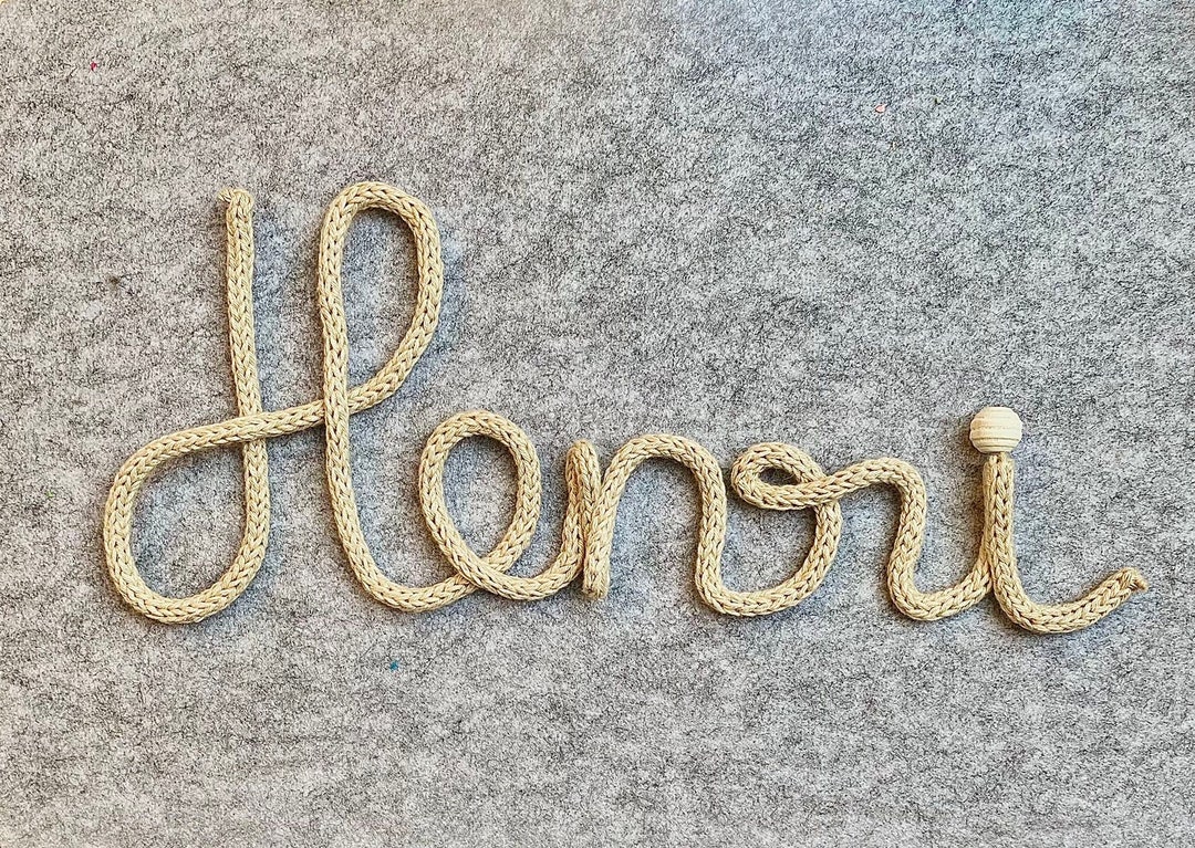 Lettering Made of Wool and Wire - Etsy