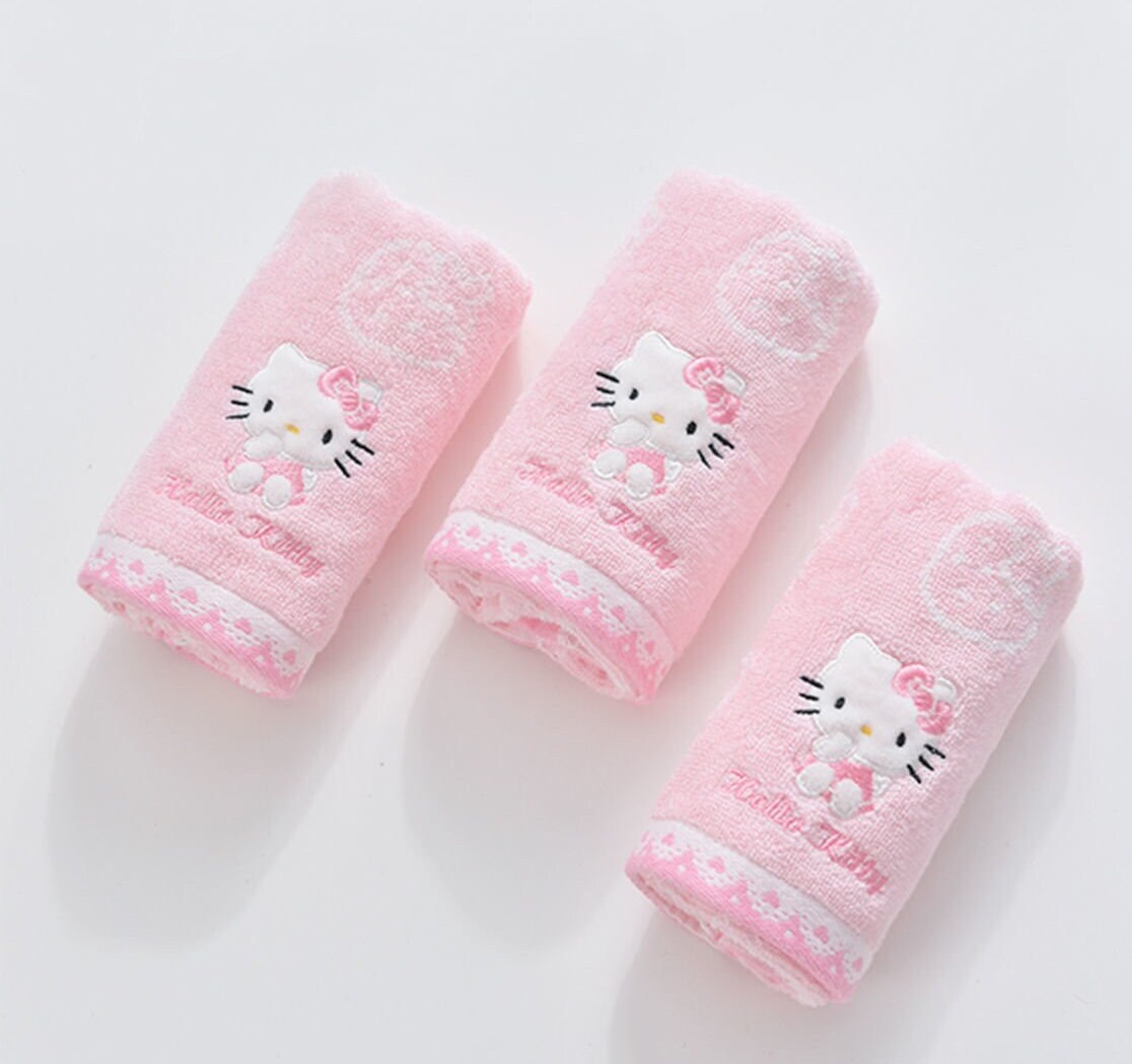 Hello Cuteness Cotton Absorbent Towel Pink 1x - Etsy