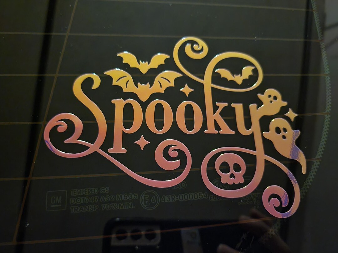 Glow-in-the-dark Spooky Car Decal Vinyl Sticker With Ghosts & Bats, Uv ...