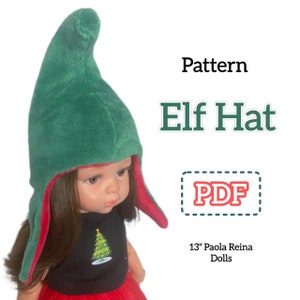 PDF Pattern,elf Hat, Cap With Bell for a 13" Doll for Paola Reina and ...
