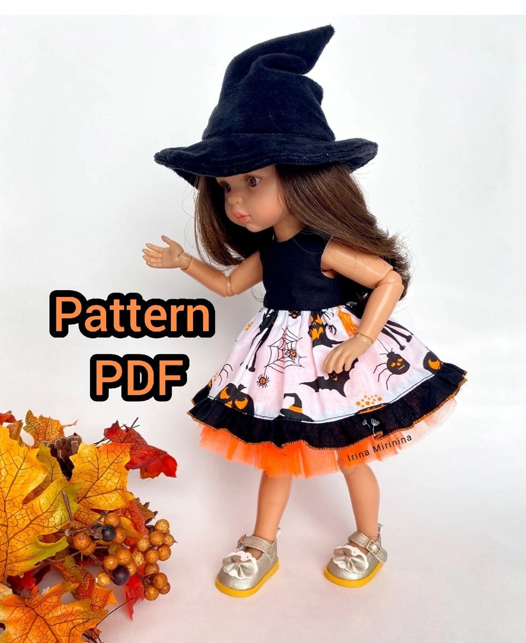 PDF Pattern Witch Hat, Witch Hat for Halloween, for 13" Doll for Paola ...