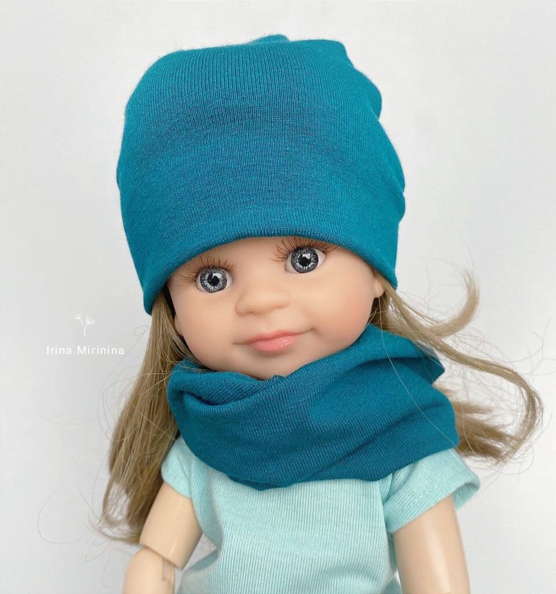PDF Pattern, Hat and Snood Scarf for 12-13 Inch Doll, Double Layer Hat for Paola Reina, Winter ...