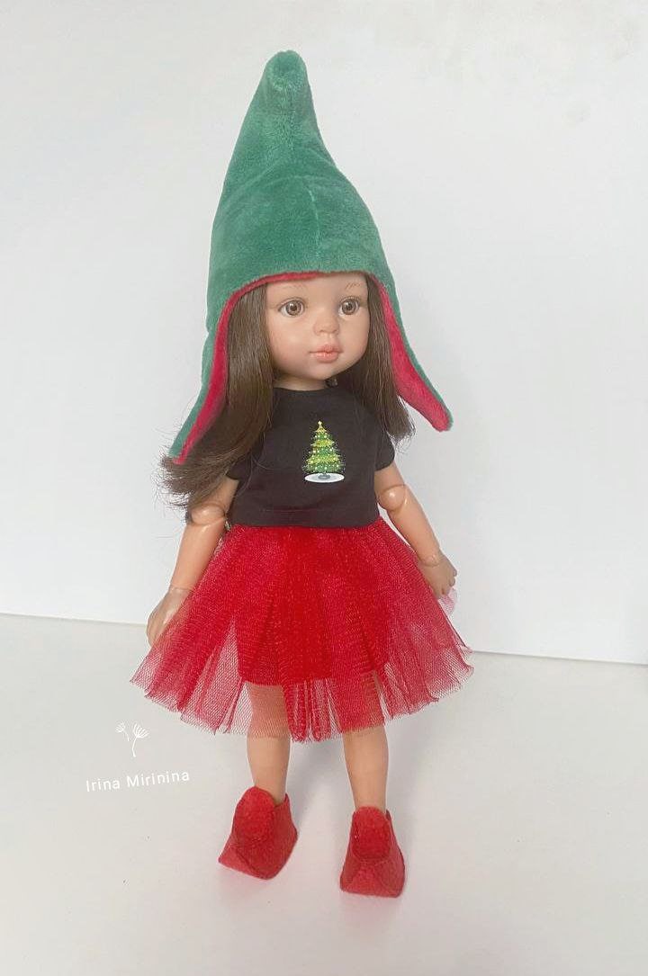 PDF Pattern,elf Hat, Cap With Bell for a 13" Doll for Paola Reina and ...