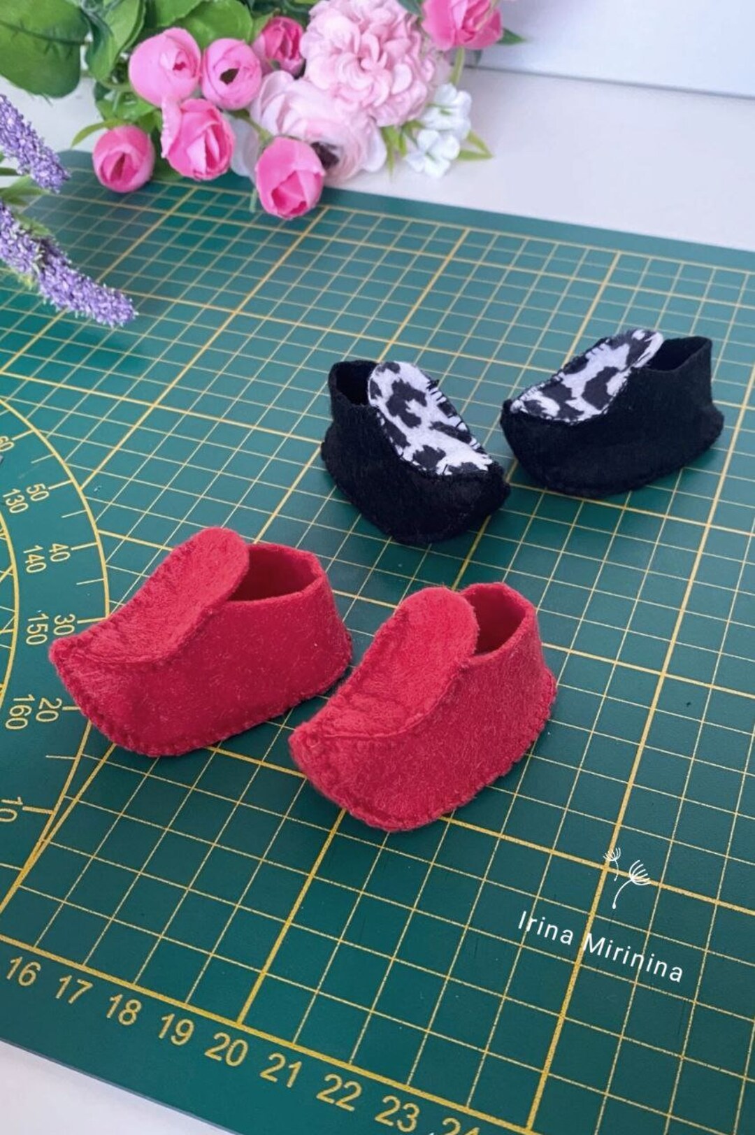 PDF Pattern Funny Shoes, Felt Shoes for 13 Inch Doll for Paola Reina ...