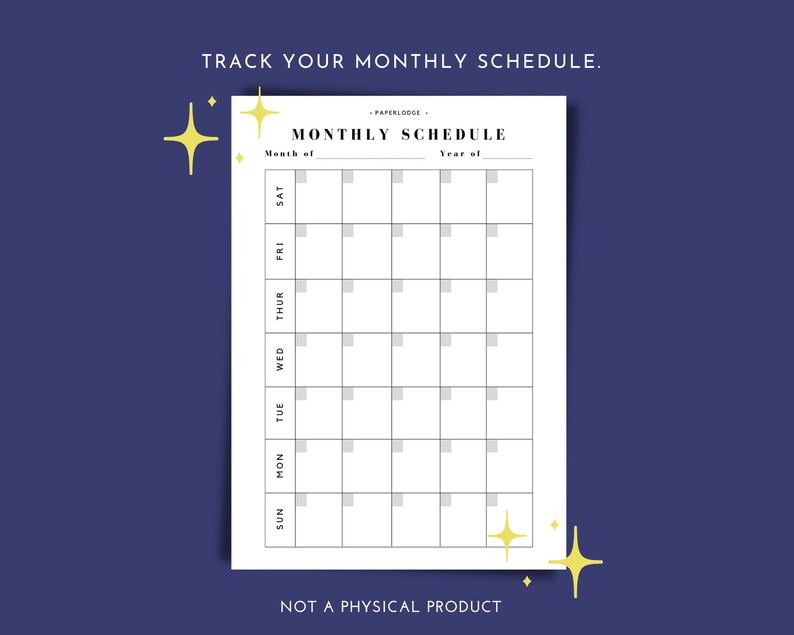 Schedule Tracker Printable Set - Weekly Schedule, Daily Schedule ...