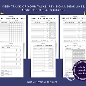 Student Planner Printable Set - Academic Planner A4, College Student ...