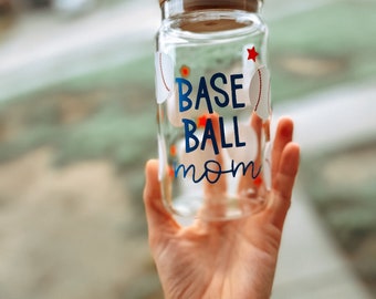 Baseball Glass Can Cup | Baseball Glass Cup | Baseball Lover | Beer Can ...