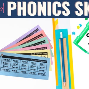 Phonics Word Cards Ending Blend - Phonics Printable - Phonics Word Lists Real and Nonsense Words ...