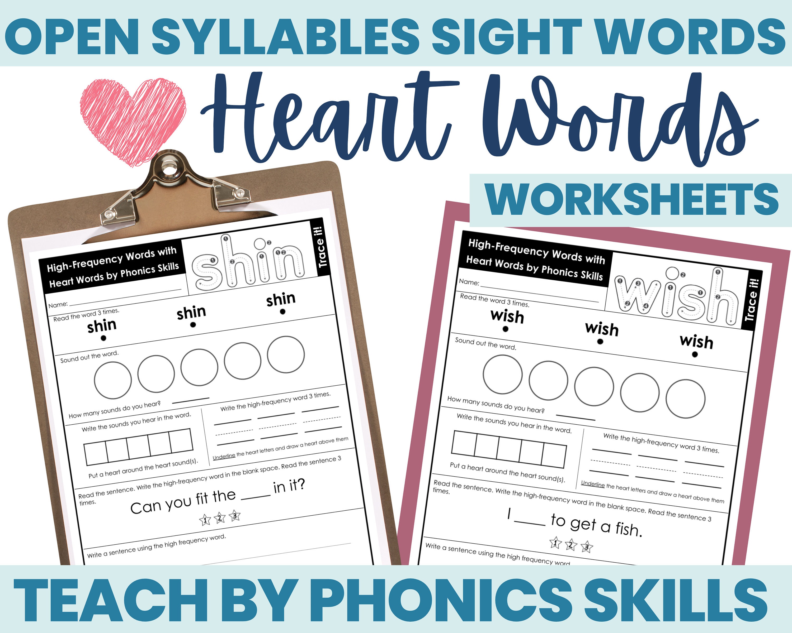 Open Syllables Sight Word Worksheets & Practice | Science of Reading ...