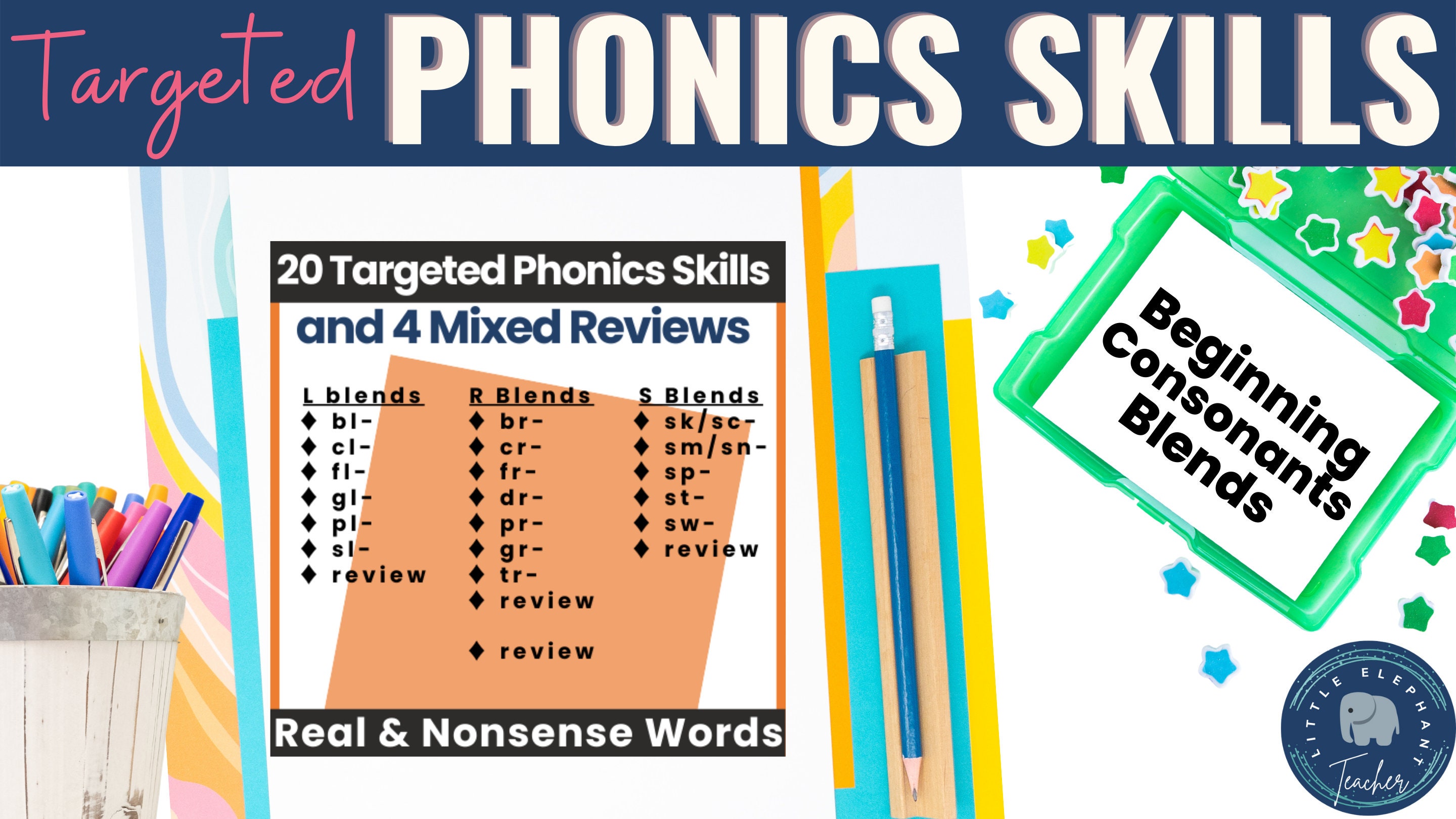 Beginning Blend Word Lists Phonics Printable Cards Phonics Word Lists ...