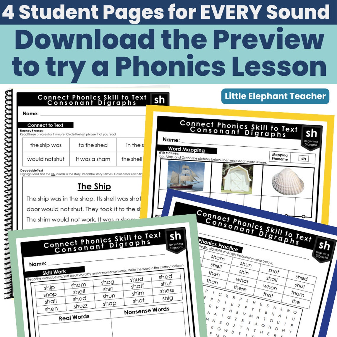 Reading Curriculum - Consonant Digraphs Phonics Printable Worksheets ...