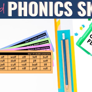 Phonics Printable Cards Floss Rule Double Consonants Phonics Word Lists ...