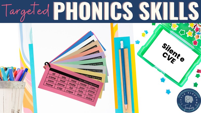 Magic E Long Vowel Words - Phonics Printable Cards - Phonics Word Lists ...