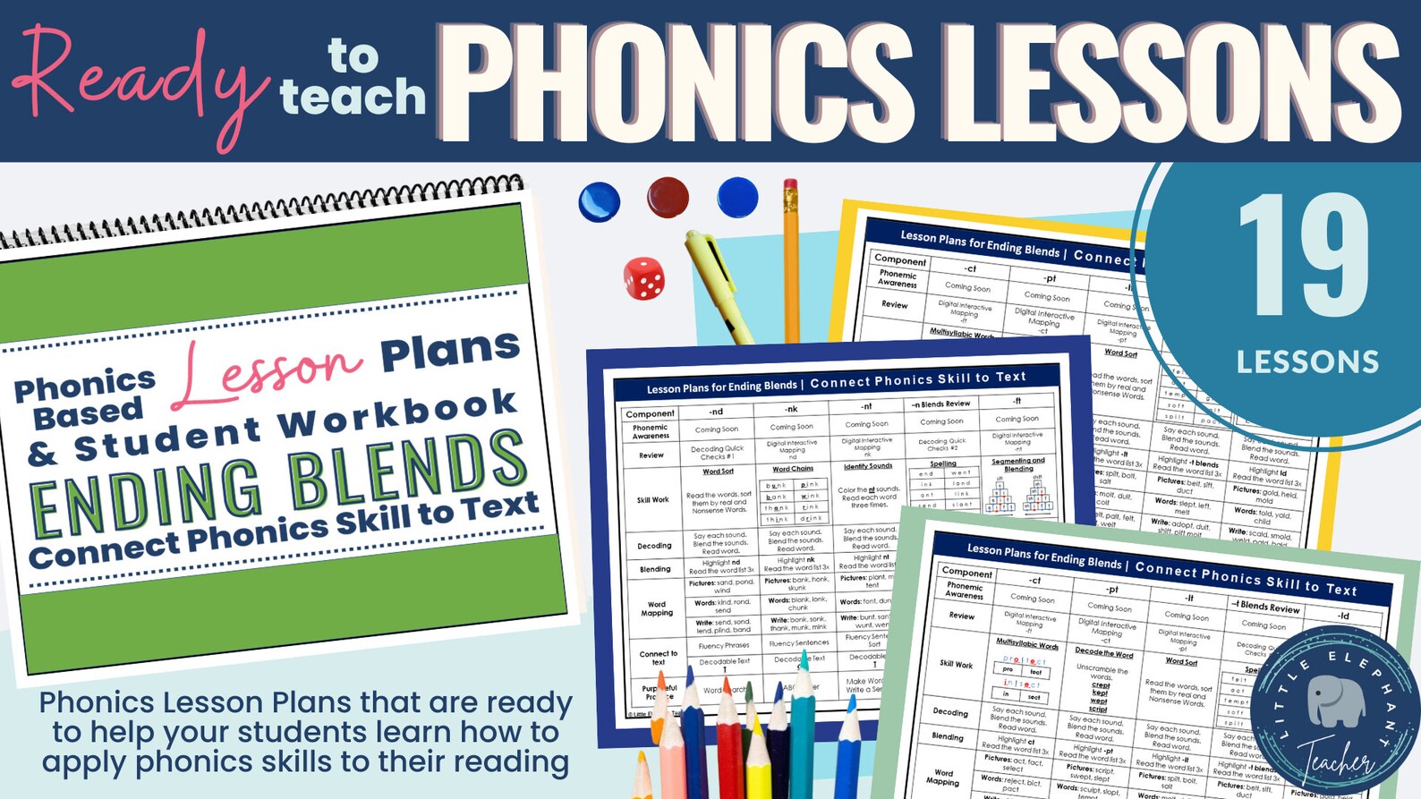 Teacher Curriculum - Ending Consonant Blends Phonics Printable ...