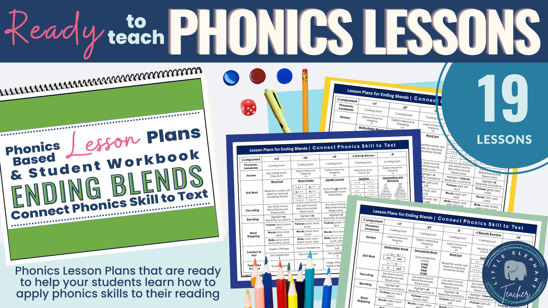 Teacher Curriculum - Ending Consonant Blends Phonics Printable ...