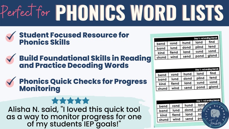Phonics Word Cards Ending Blend - Phonics Printable - Phonics Word Lists Real and Nonsense Words ...