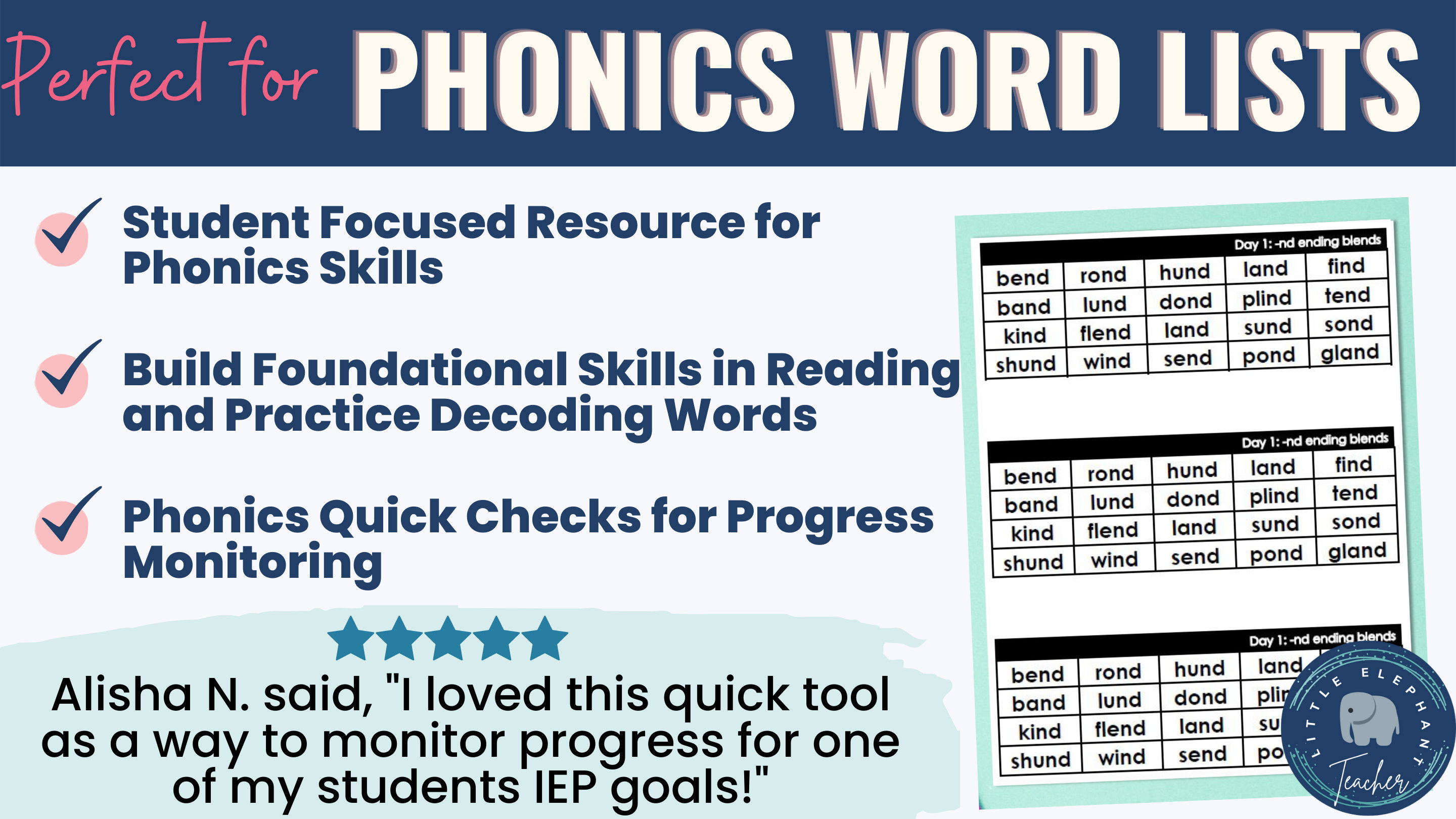 Phonics Word Cards Ending Blend Phonics Printable Phonics Word Lists ...