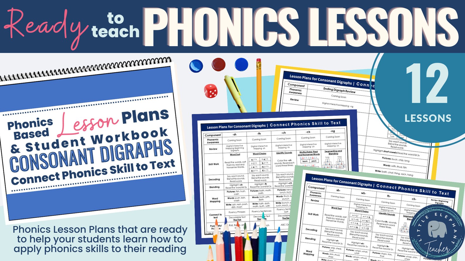Reading Curriculum - Consonant Digraphs Phonics Printable Worksheets ...