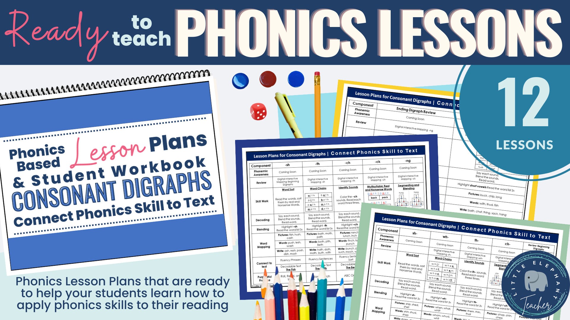 Reading Curriculum - Consonant Digraphs Phonics Printable Worksheets ...