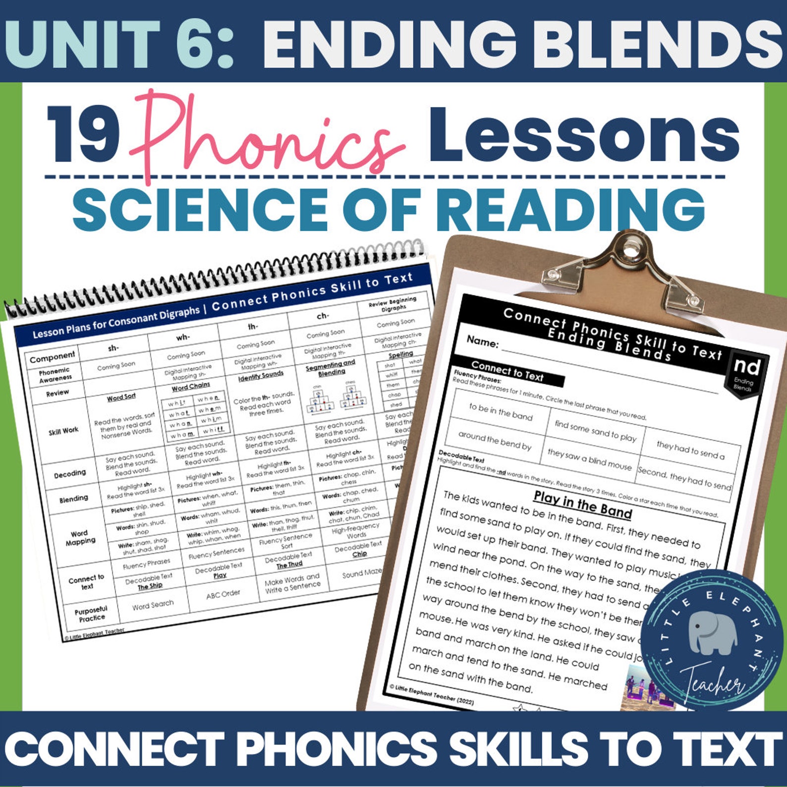 Teacher Curriculum - Ending Consonant Blends Phonics Printable ...