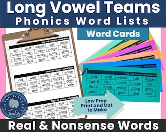 R Controlled Vowels Words Phonics Printable Cards Phonics Word Lists ...