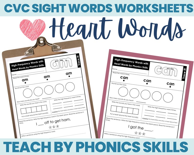CVC Words | Sight Word Worksheets and Practice | Science of Reading ...
