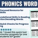Magic E Long Vowel Words - Phonics Printable Cards - Phonics Word Lists ...