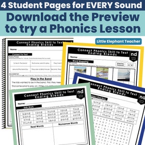Teacher Curriculum - Ending Consonant Blends Phonics Printable ...
