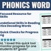 Phonics Printable Word Cards | Homeschool Printables | Word Lists With ...