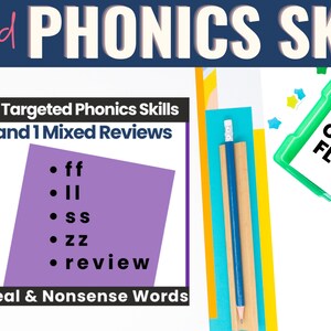 Phonics Printable Cards Floss Rule Double Consonants Phonics Word Lists ...