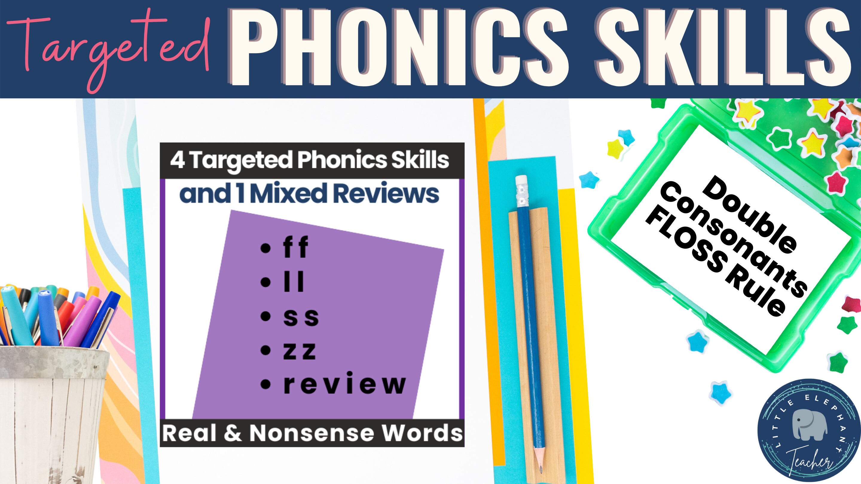 Phonics Printable Cards - Floss Rule Double Consonants Phonics Word ...