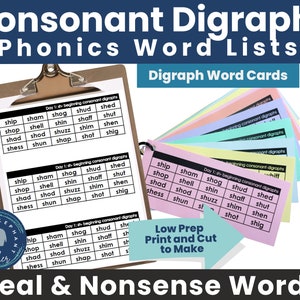 Phonics Printable Word Cards | Homeschool Printables | Word Lists With ...
