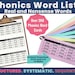 Phonics Printable Word Cards | Homeschool Printables | Word Lists With ...