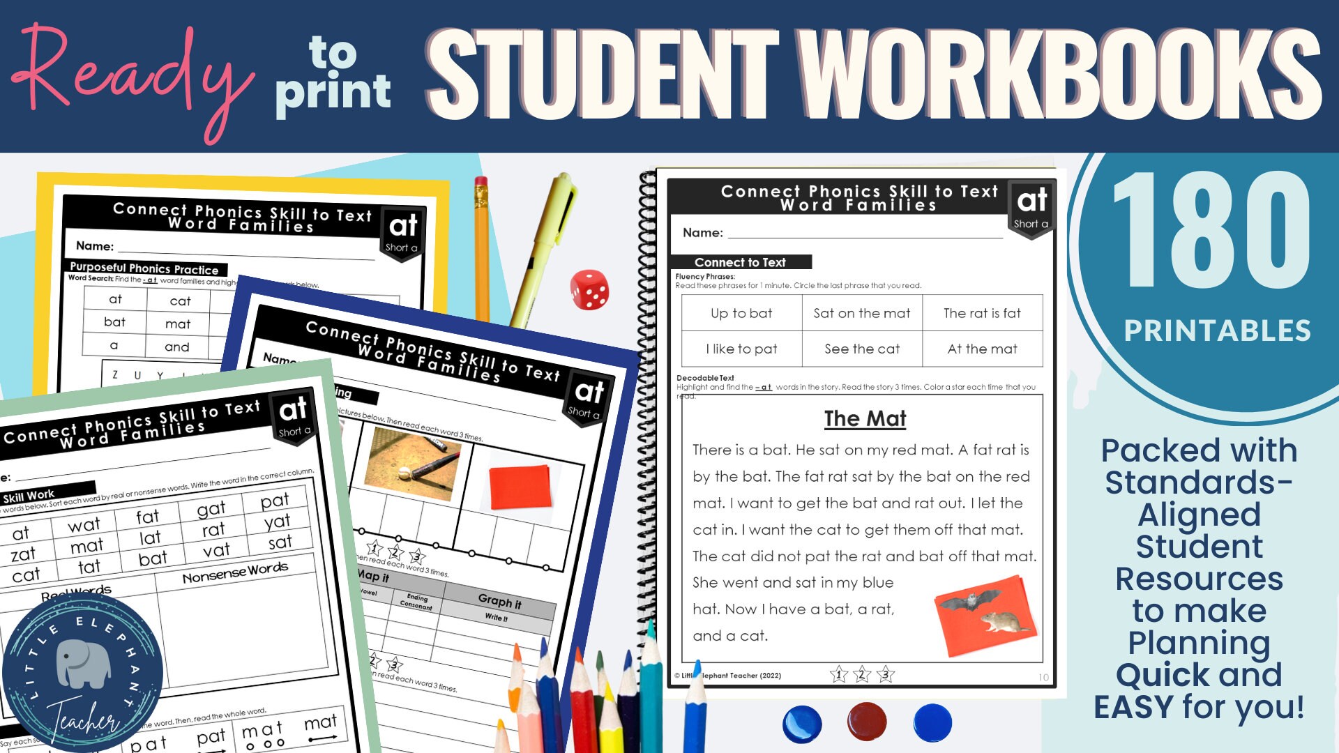Reading Curriculum - Word Families Short Vowel CVC Words Phonics ...