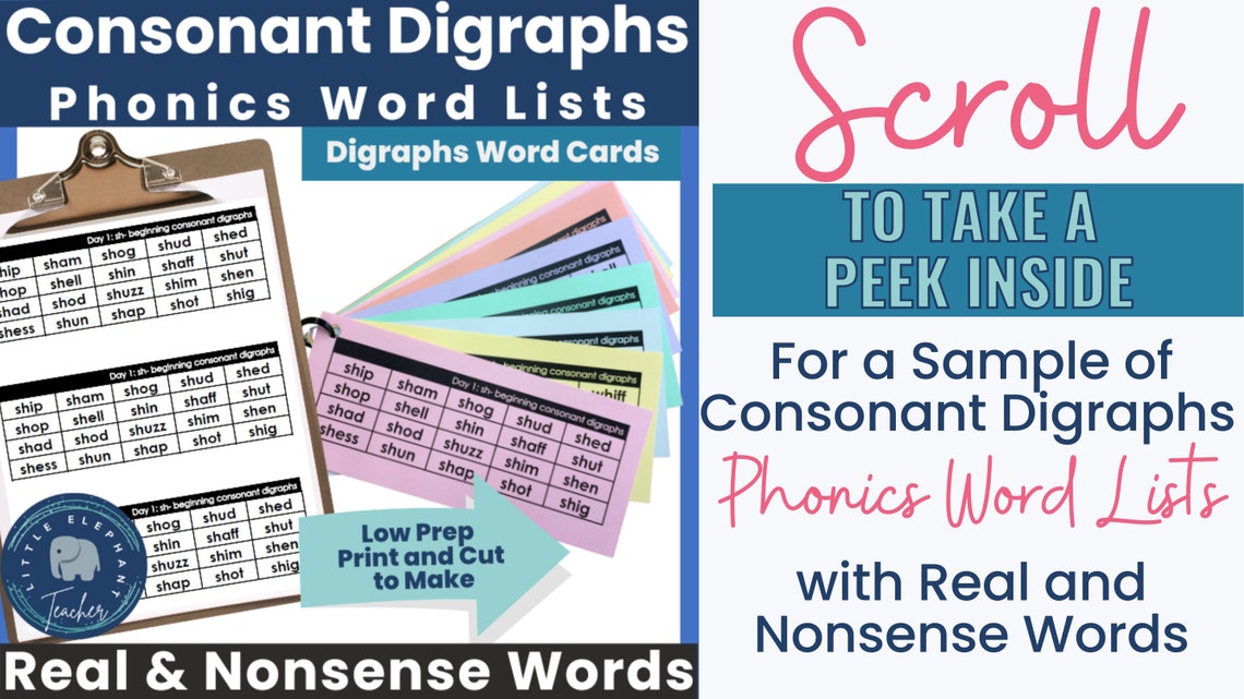 Phonics Printable Word Cards | Homeschool Printables | Word Lists With ...