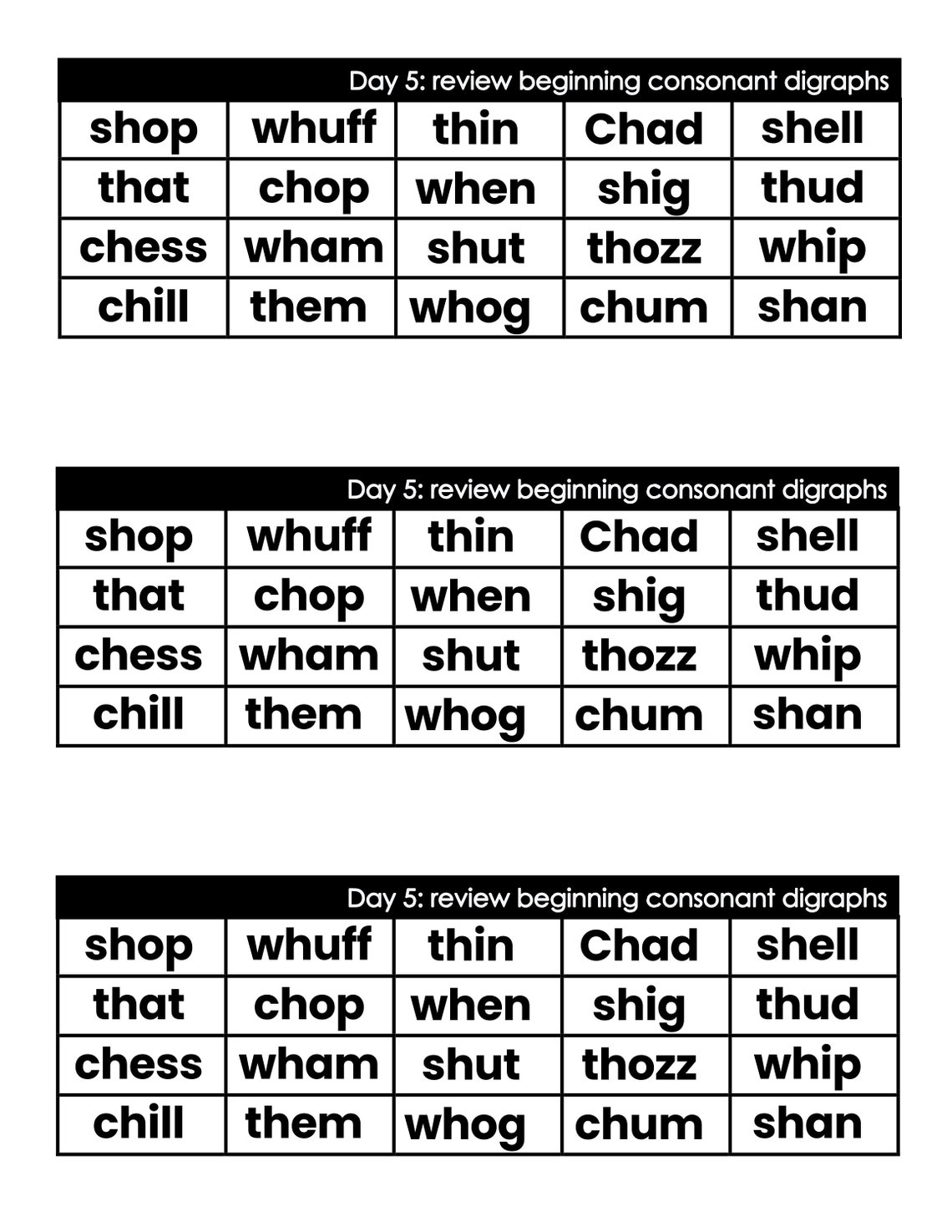 Magic E Long Vowel Words - Phonics Printable Cards - Phonics Word Lists ...