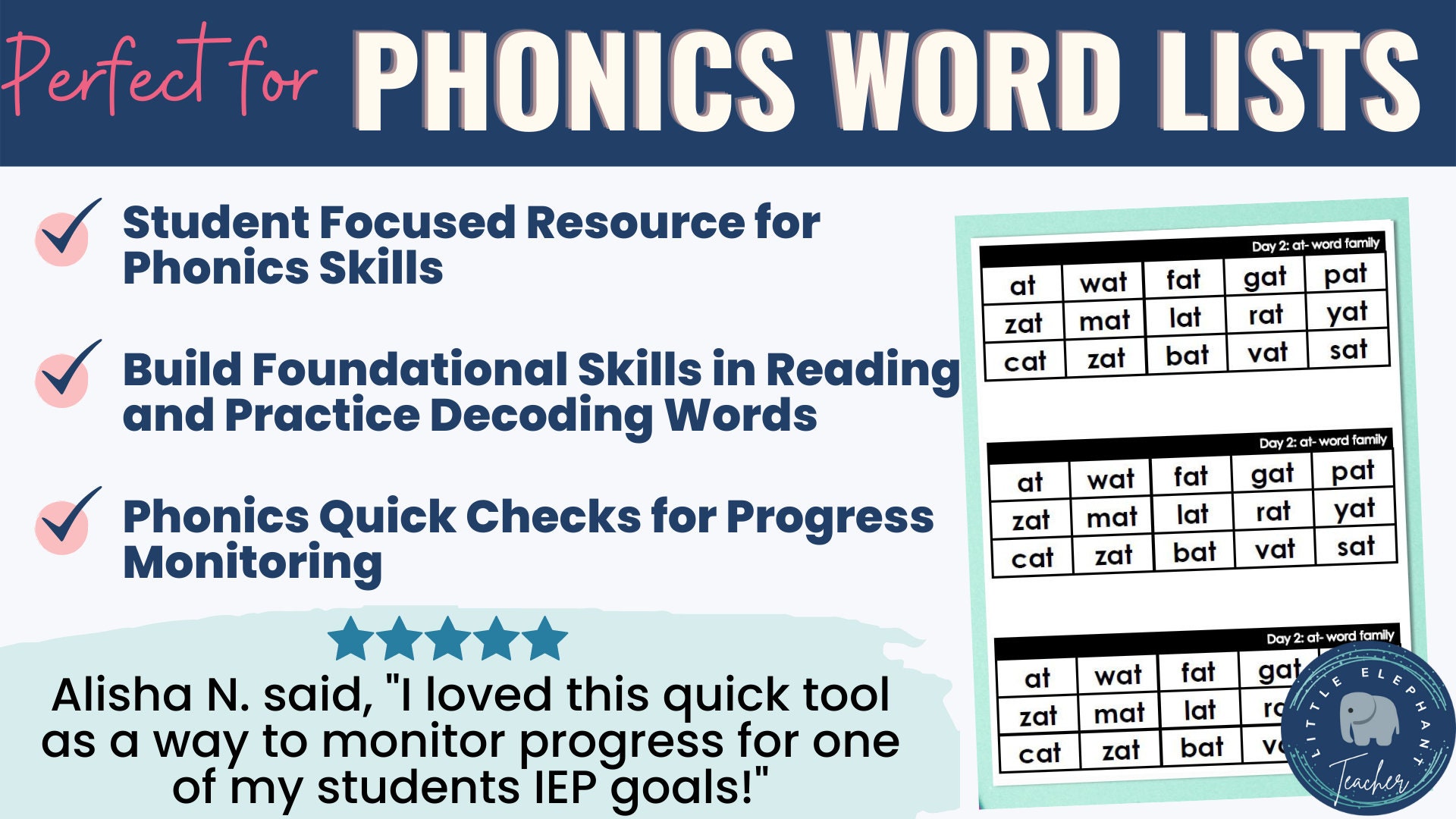 CVC Word Lists - Phonics Printable Cards - Phonics Word Lists Word ...