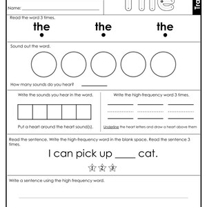 CVC Words | Sight Word Worksheets and Practice | Science of Reading ...