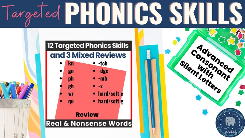 Phonics Word Lists Phonics Printable Cards for Real and Nonsense Words ...