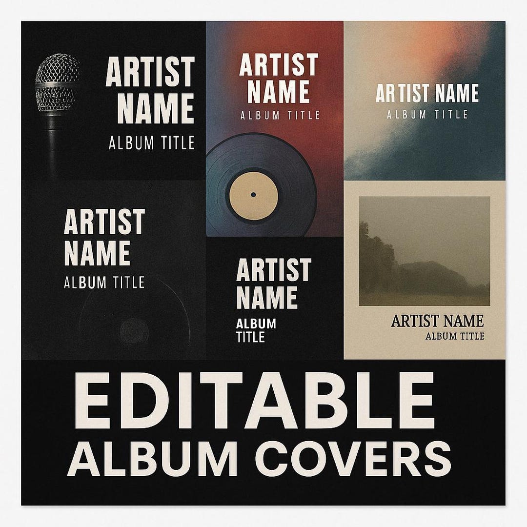 Editable Album Cover Template – Hip-hop, R&B, Indie, Lo-fi, Metal ...