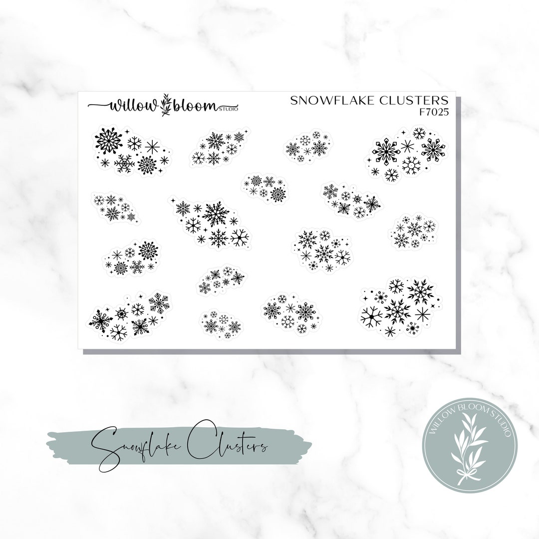 Snowflake Clusters Planner Stickers Foil Planner Stickers - Etsy
