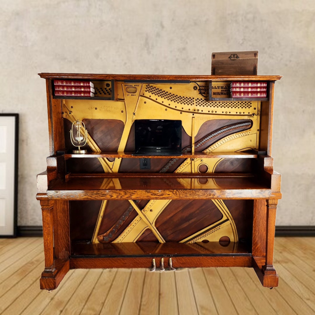Repurposed Vintage Upright Piano Desk - Etsy