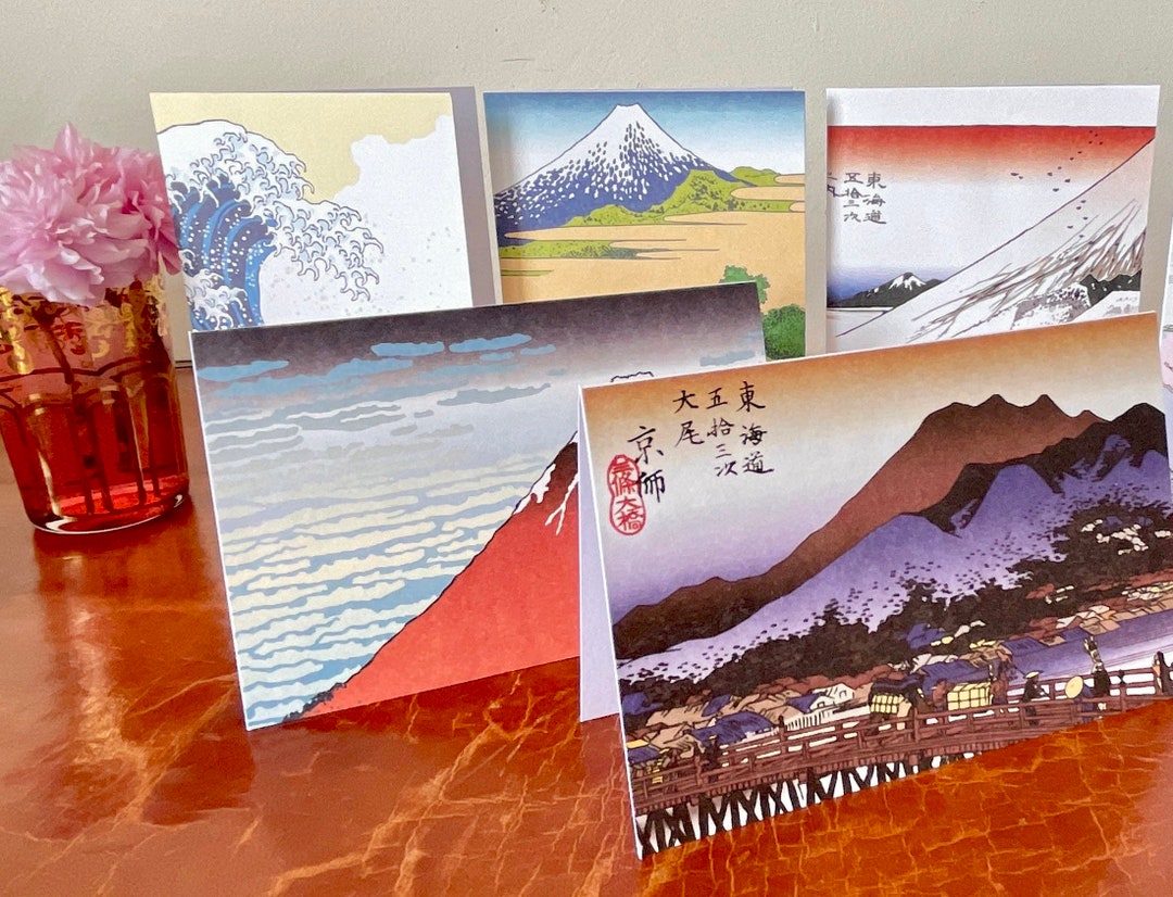 Japanese Origami Paper Greeting Cards Set of 5 Handmade 4x6 Cards and ...