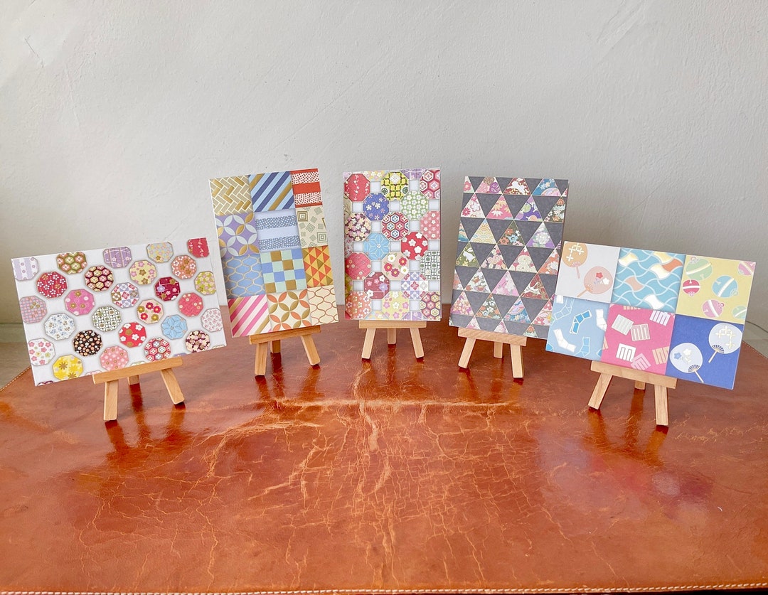 Japanese Origami Paper Greeting Cards Set of 5 Handmade 4x6 Cards and ...