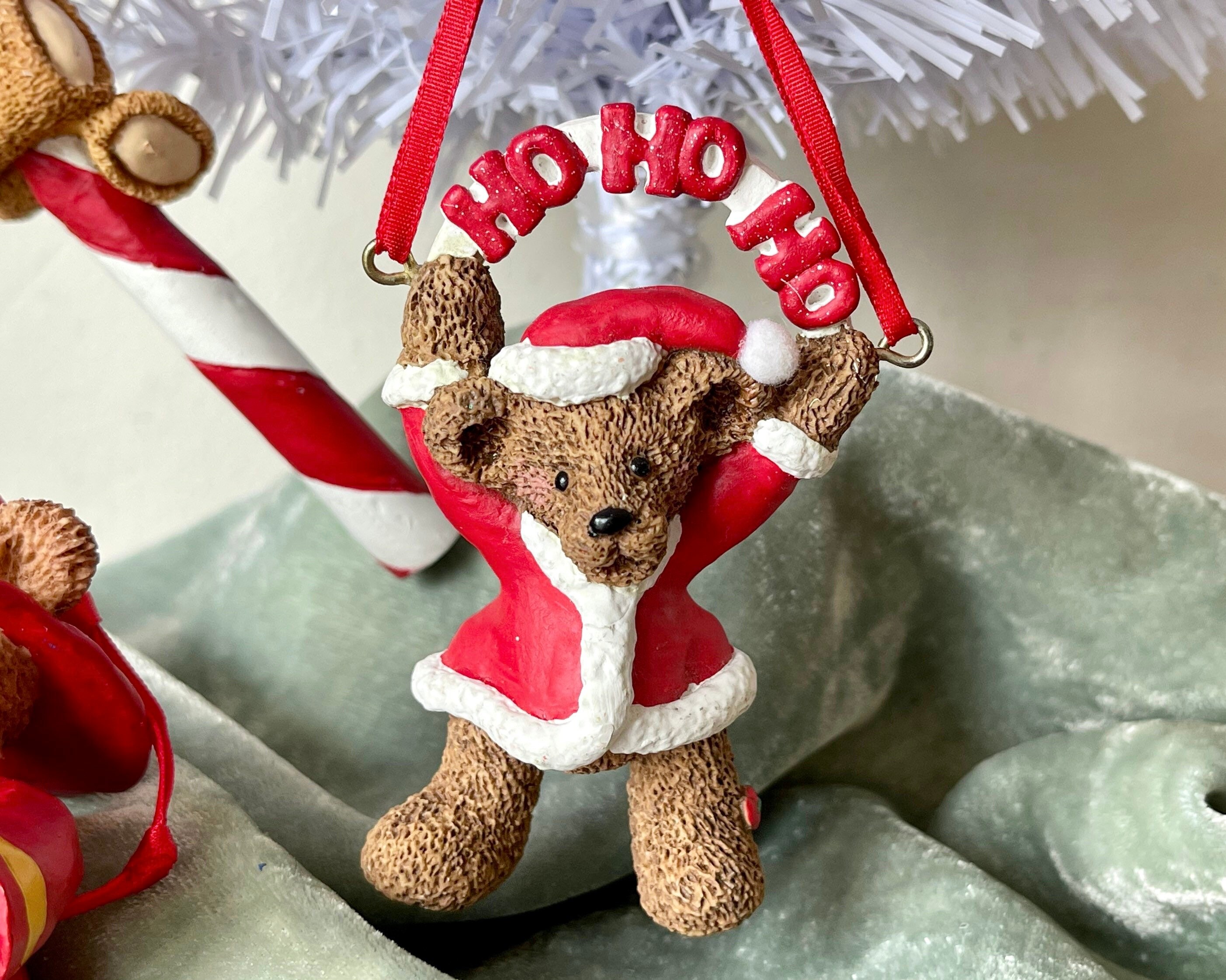 Vintage Kurt Adler Fireman Santa Bears Holly Bearies Santa Bears ...