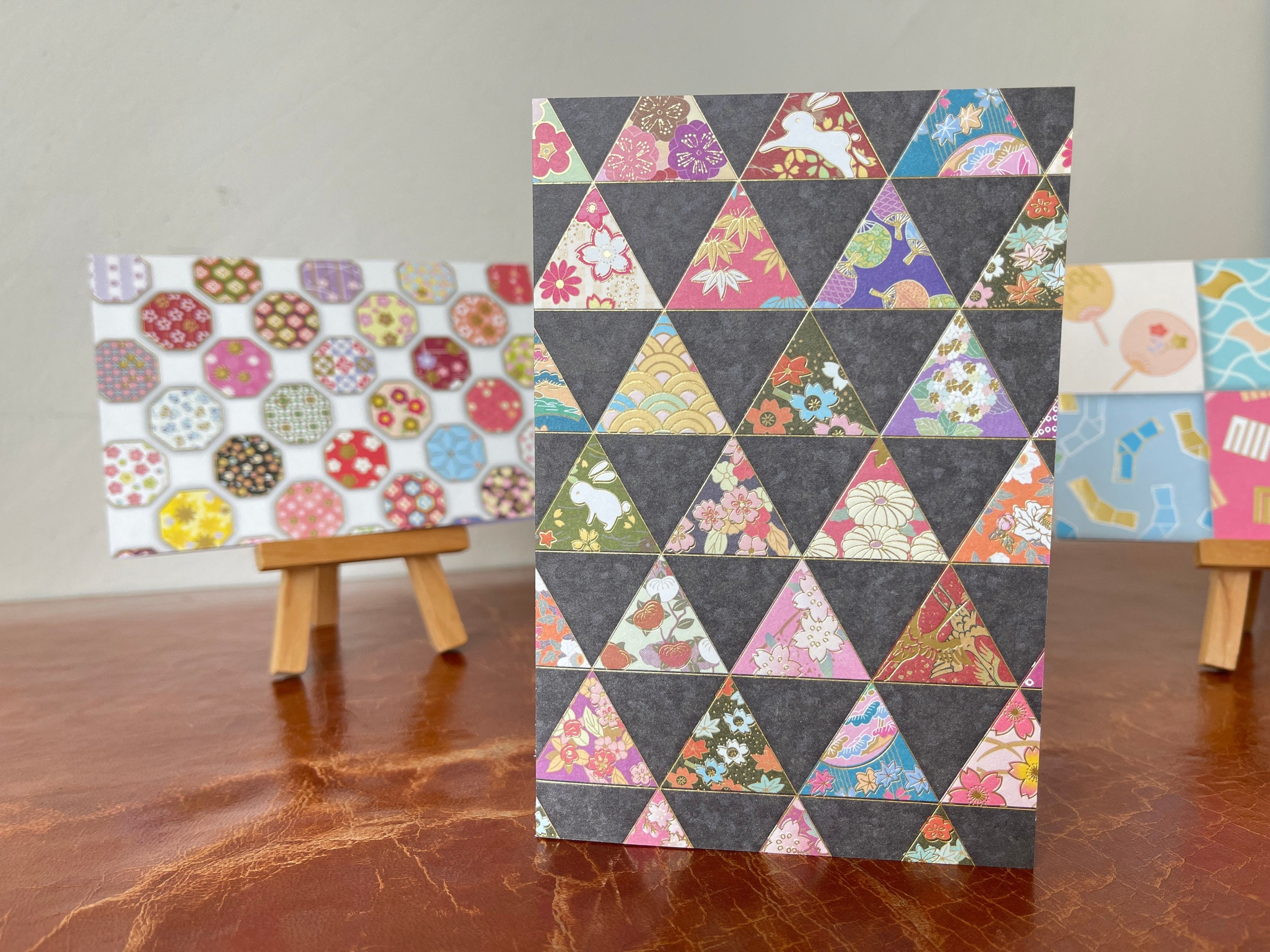 Japanese Origami Paper Greeting Cards Set of 5 Handmade 4x6 Cards and ...