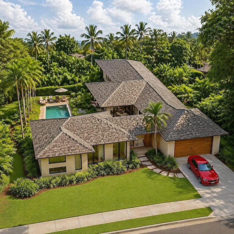 L Shaped Resort Style Home - Etsy