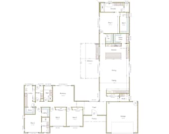 L Shaped Home, Courtyard Home, Villa, Resort Style, House Plan, Hidden ...