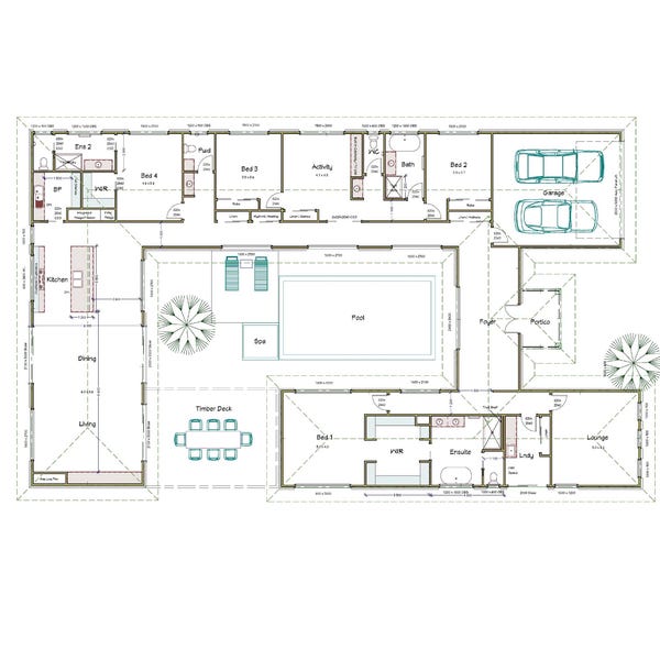 L Shaped Resort Style Home - Etsy Australia