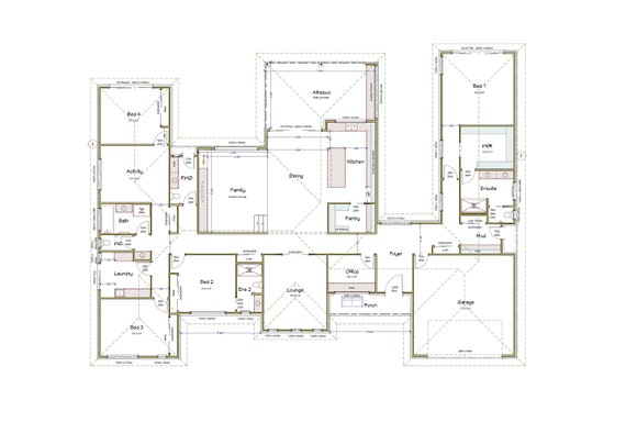 Pavilion Inspired Homestead Floor Plan - Etsy